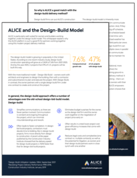ALICE and the Design-Build Model