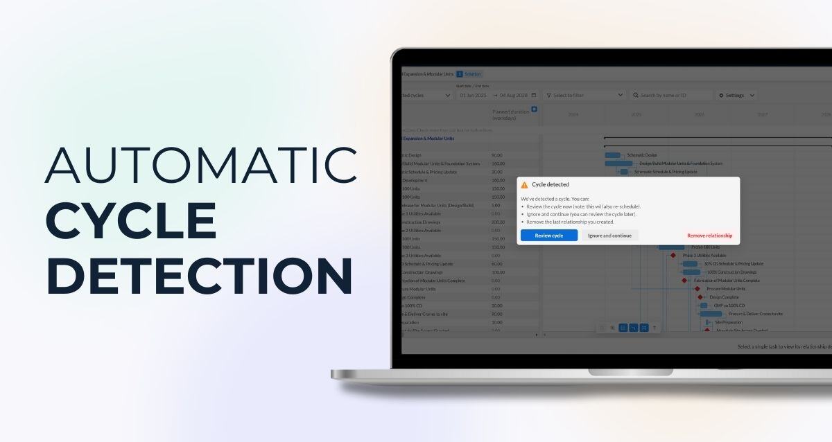 Why Cycle Detection in Construction Scheduling Matters